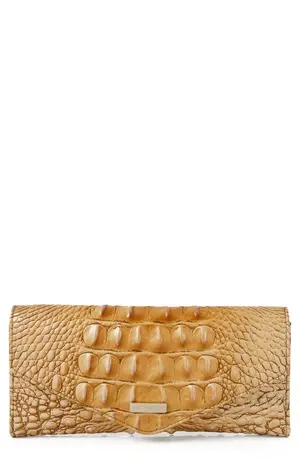 Brahmin Brahmin Veronica Melbourne Croc Embossed Leather Wallet Dune