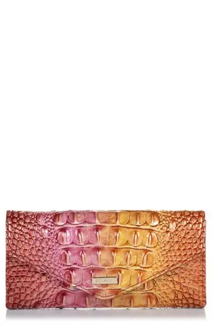 Brahmin Brahmin Veronica Melbourne Croc Embossed Leather Wallet Glam