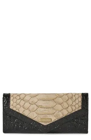 Brahmin Veronica Melbourne Croc Embossed Leather Wallet - Multi