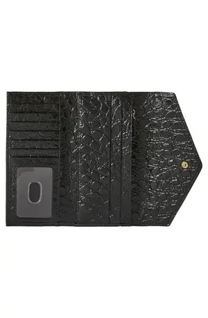 Brahmin Veronica Melbourne Croc Embossed Leather Wallet - Multi