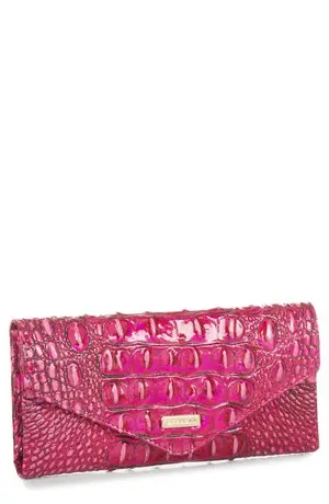 Brahmin Brahmin Veronica Melbourne Croc Embossed Leather Wallet Potion Melbourne