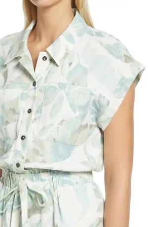 BTFL-LIFE Leaf Print Romper