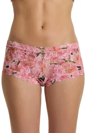 Hanky Panky Print Boyshorts - Dancing Petals Pink