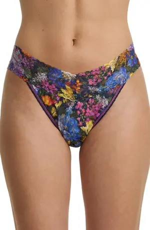 Hanky Panky Print Original Rise Thong - Impressionist Blue