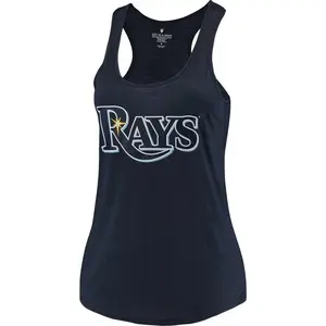 SOFT AS A GRAPE Tampa Bay Rays Swing For The Fences Racerback Tank Top - Navy