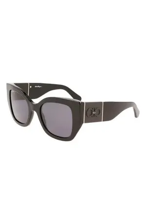 FERRAGAMO Gancini 51mm Modified Rectangular Sunglasses