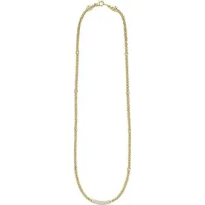 Lagos Caviar Pavé Diamond Rope Necklace - Gold