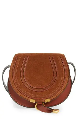 Chloé Small Marcie Suede & Leather Crossbody Bag