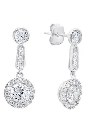 CRISLU Andrew Prince For Drop Earrings - Platinum