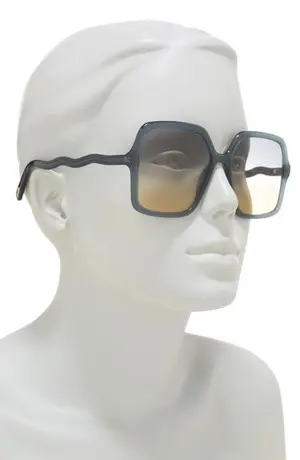 Chloé 58mm Gradient Rectangular Sunglasses
