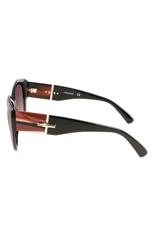 Longchamp Roseau Tea Cup Sunglasses - Black