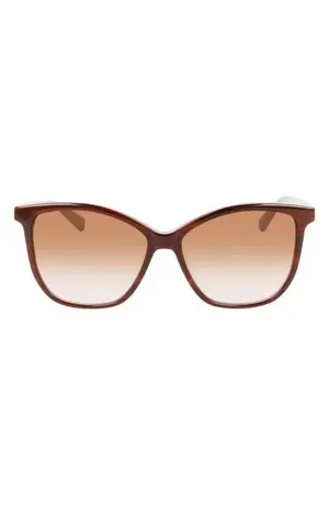 Longchamp Longchamp 57mm Le Pliage Sunglasses Havana/ Azure
