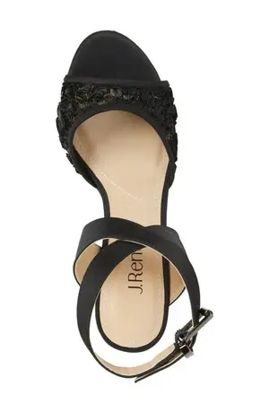 J. Reneé Soncino Strappy Sandal - Black Satin