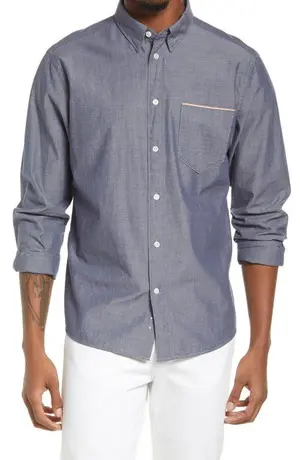 Billy Reid Msl One-pocket Button-down Shirt - Blue