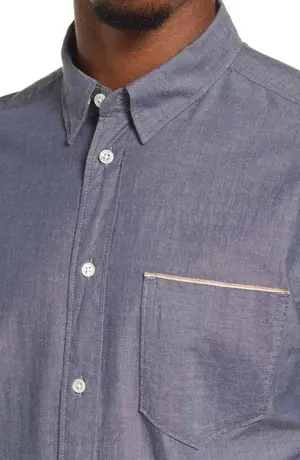 Billy Reid Msl One-pocket Button-down Shirt - Blue