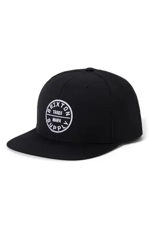 Brixton Brixton Oath III Snapback Baseball Cap Black