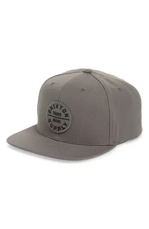 Brixton Brixton Oath III Snapback Baseball Cap Charcoal/charcoal