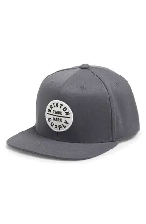 Brixton Oath Iii Snapback Baseball Cap - Future Grey