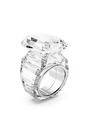 SWAROVSKI Lucent Cocktail Ring - Silver/white