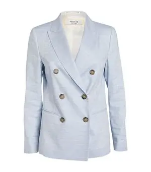 Peserico Linen-wool Double-breasted Blazer