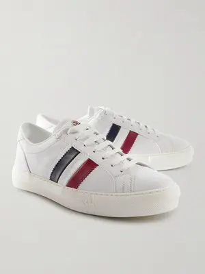 Moncler Striped Leather Sneakers