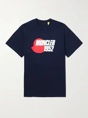 Moncler 1952 Logo-print Cotton-jersey T-shirt - Blue