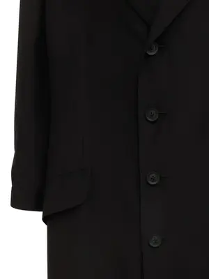 Yohji Yamamoto Dahlia Print Silk Long Coat
