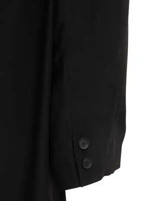 Yohji Yamamoto Dahlia Print Silk Long Coat