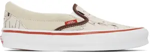 VANS Vans Off-White Javier Calleja Edition Vault OG Classic Slip-On Sneakers Turtledove/true Whit