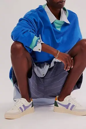 Gola Grandslam Trident Suede Sneakers White/lavender/sun