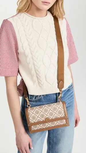 Tory Burch T Monogram Jacquard Mini Bag