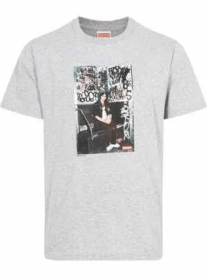 Supreme Lady Pink Crew Neck T-shirt - Grey