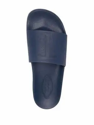 TOD'S Logo-embossed Flat Slides - Blue