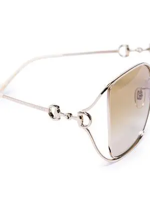 Gucci Horsebit Oversize-frame Sunglasses