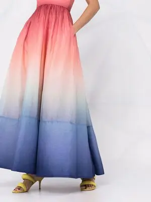 Zimmermann Dawn Ombré Strapless Maxi Dress