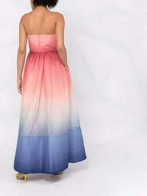 Zimmermann Dawn Ombré Strapless Maxi Dress