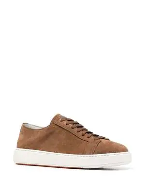 Santoni Embossed Logo Low Top Sneakers