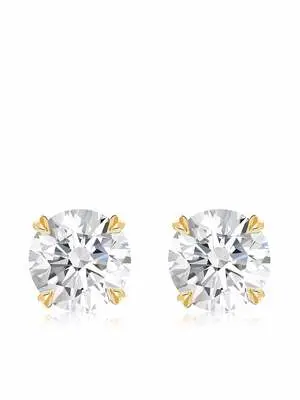 PRAGNELL 18kt Yellow 1.80ct Diamond Windsor Stud Earrings - Gold