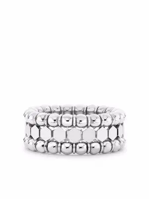 PRAGNELL 18kt White Gold Bohemia Three-row Ring - Silver