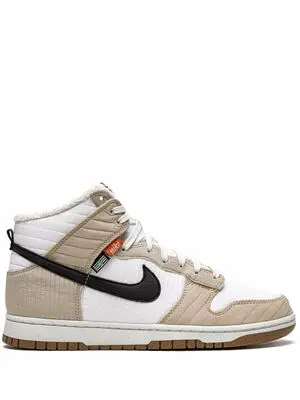 Nike Dunk High Next Nature Toasty Rattan Sneakers - White