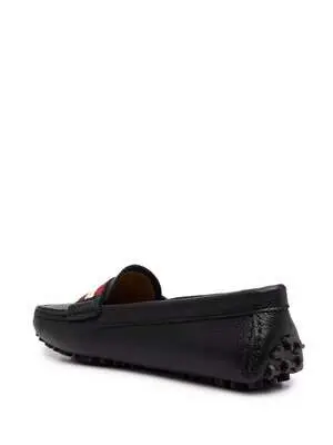 Bally Striped Leather Loafers