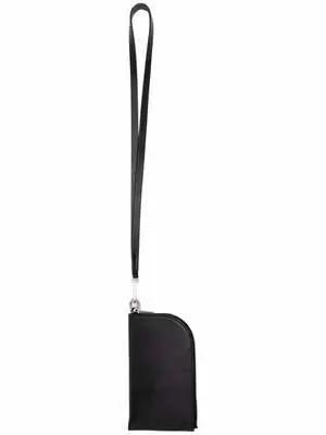Rick Owens Neck-strap Leather Wallet - Black