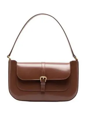 By Far Flap Detail Shoulder Bag - Brown
