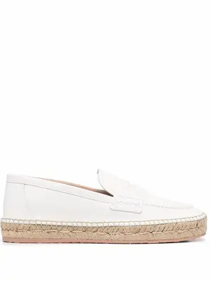 GIANVITO ROSSI Woven Raffia Espadrilles