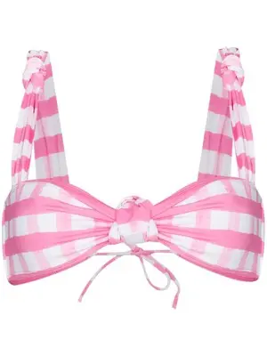 Jacquemus Vichy Check Bikini Top - Pink