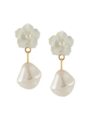 JENNIFER BEHR Mina Drop Earrings - White
