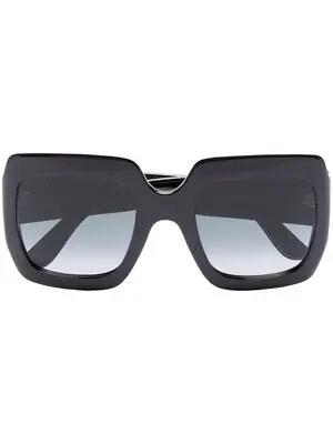 Gucci Interlocking G Oversize-frame Sunglasses - Black