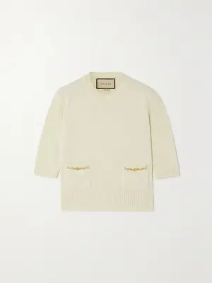 Gucci Chain-embellished Cashmere Sweater
