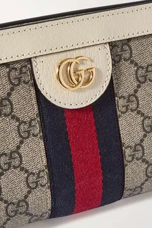 Gucci Ophidia Mini Textured Leather-trimmed Printed Coated-canvas Shoulder Bag