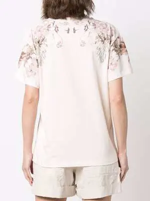 Alberta Ferretti Cotton Floral Print T-shirt
